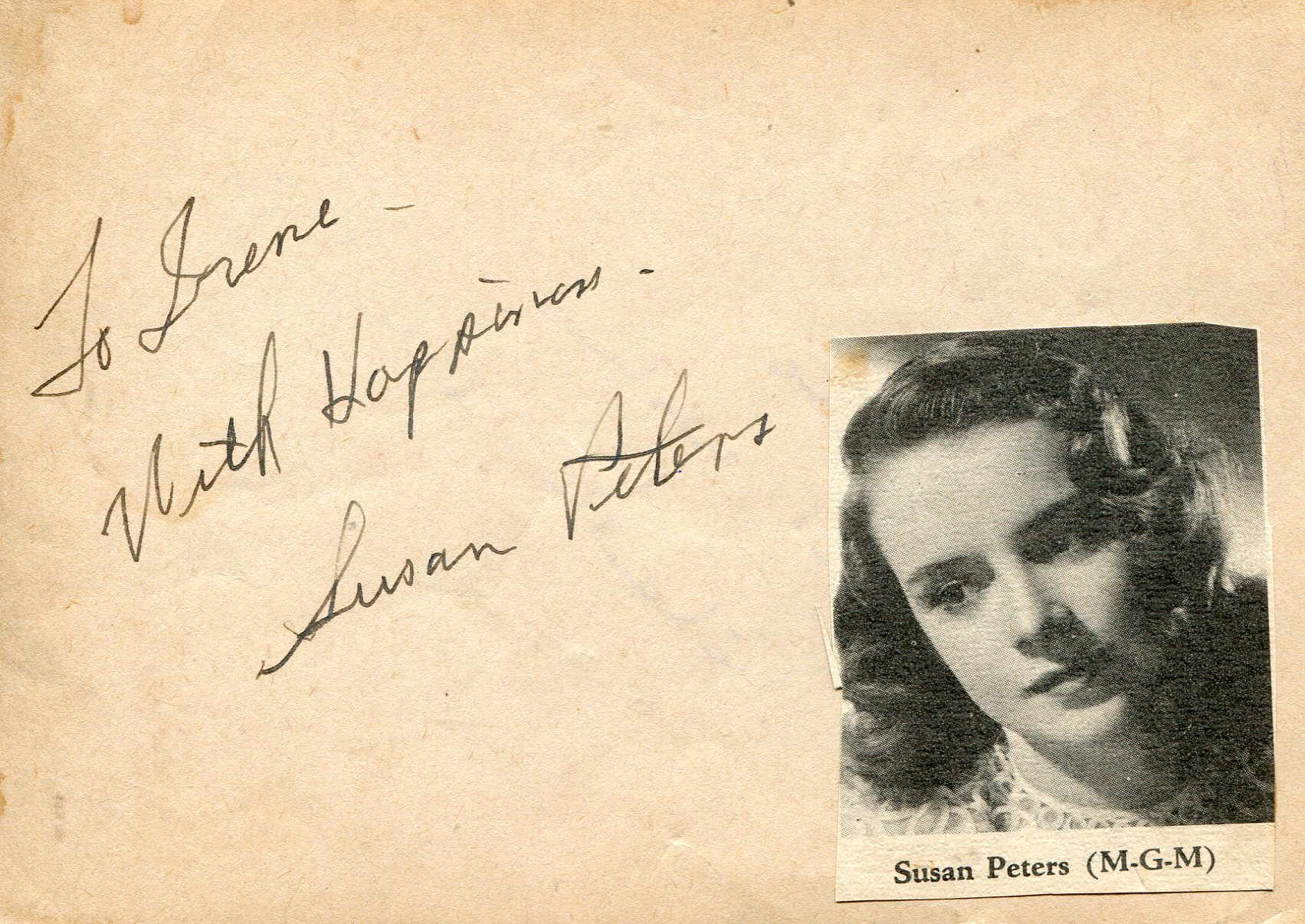 Susan Peters - Liam Bluett